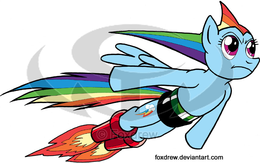 rainbow dash (astro boy) drawn by foxdrew - Bronibooru