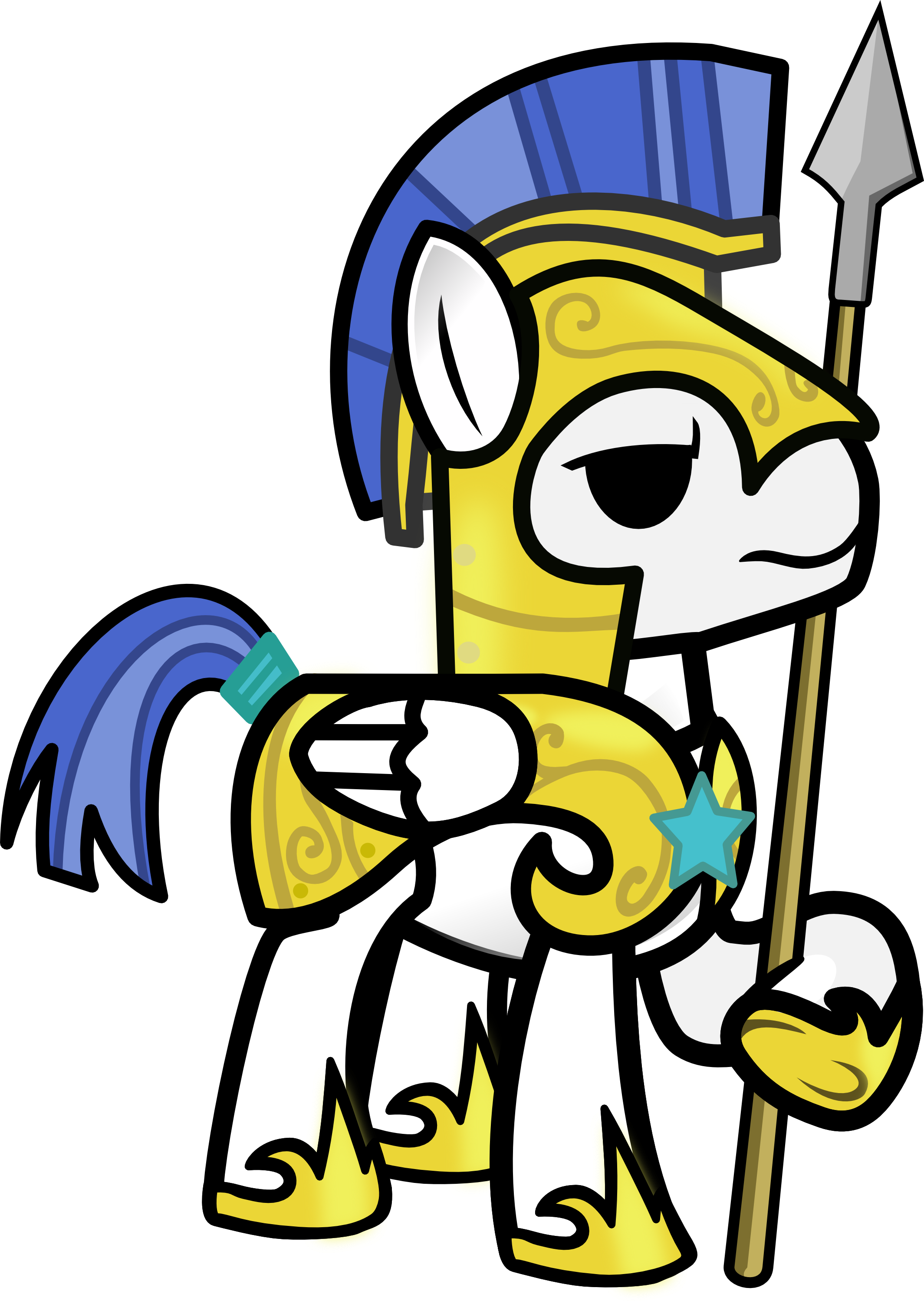 guard pony (paper mario) drawn by fineprint-mlp - Bronibooru