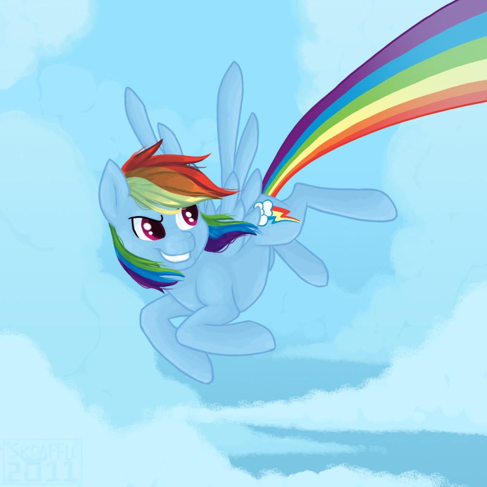 rainbow dash drawn by skdaffle - Bronibooru