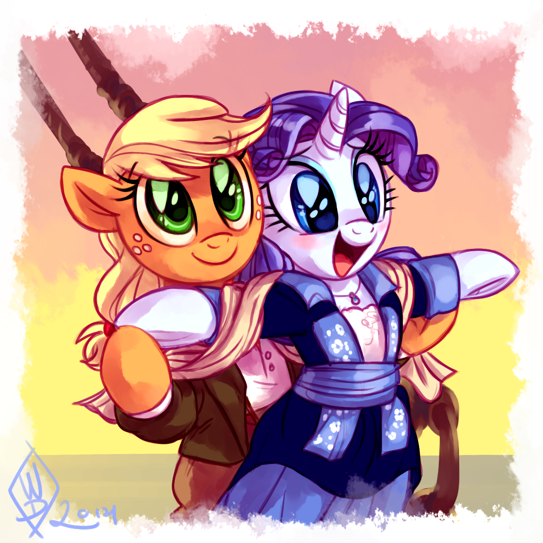 applejack and rarity (titanic) drawn by rarijack-daily and ...