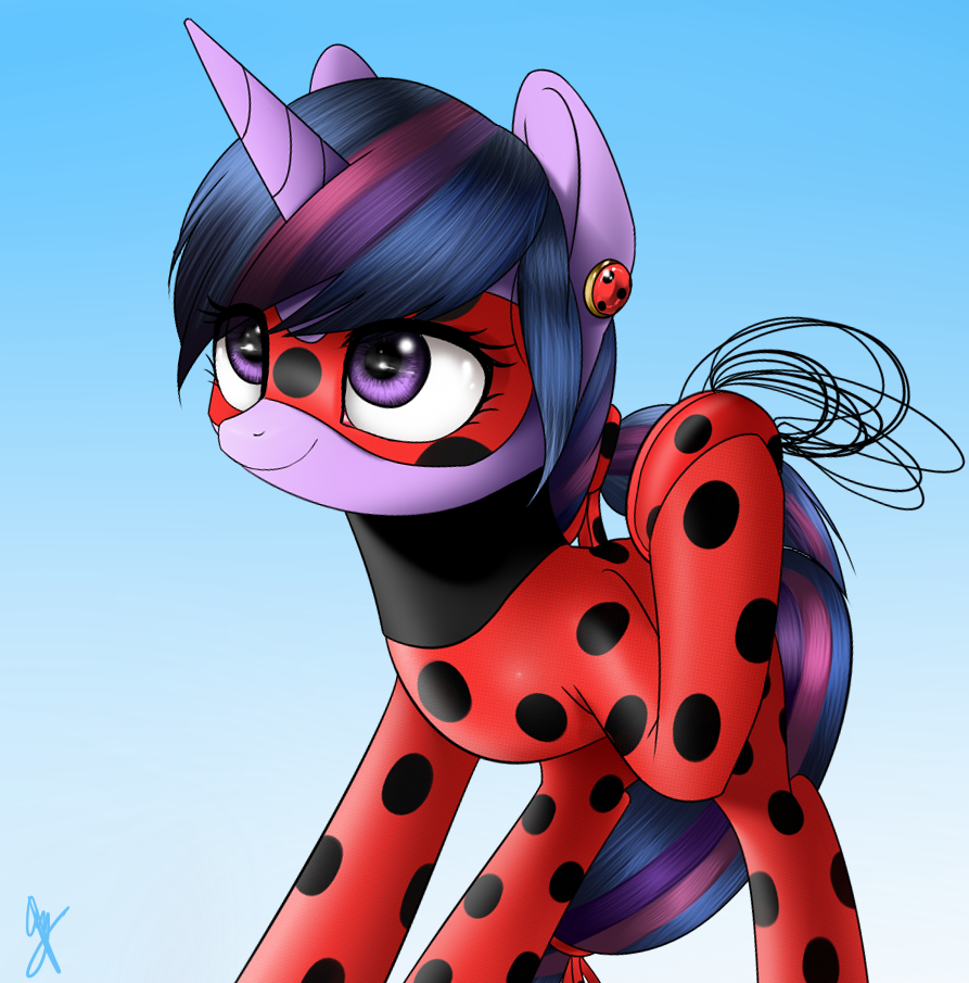 twilight sparkle (miraculous ladybug) drawn by supermare - Bronibooru