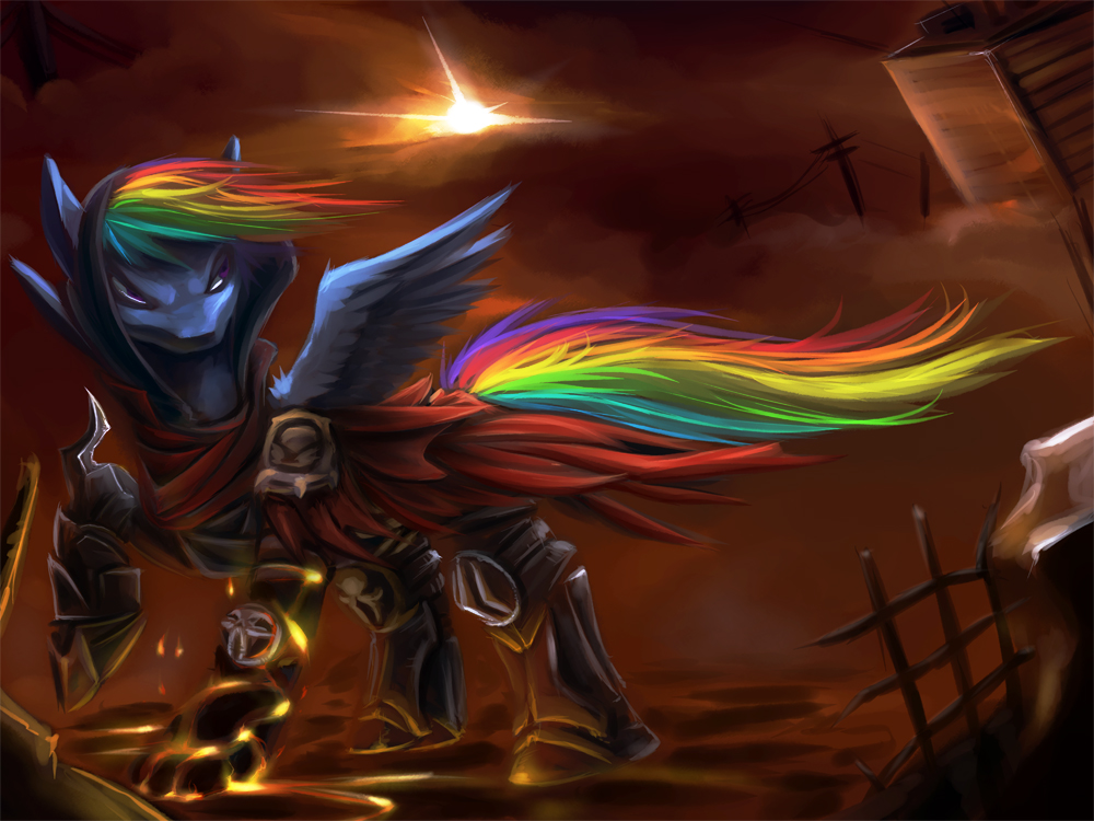 rainbow dash (darksiders) drawn by danjiisthmus - Bronibooru