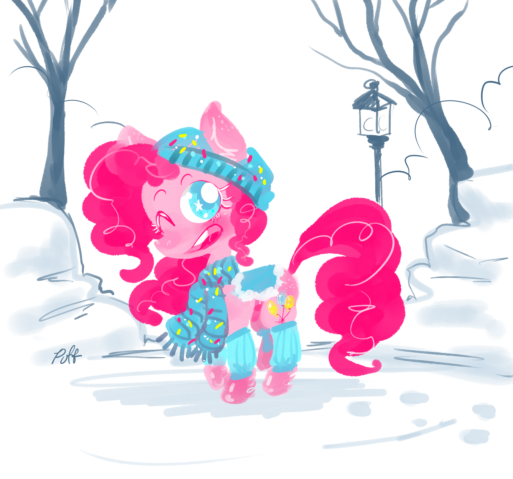 pinkie pie drawn by puffpink - Bronibooru