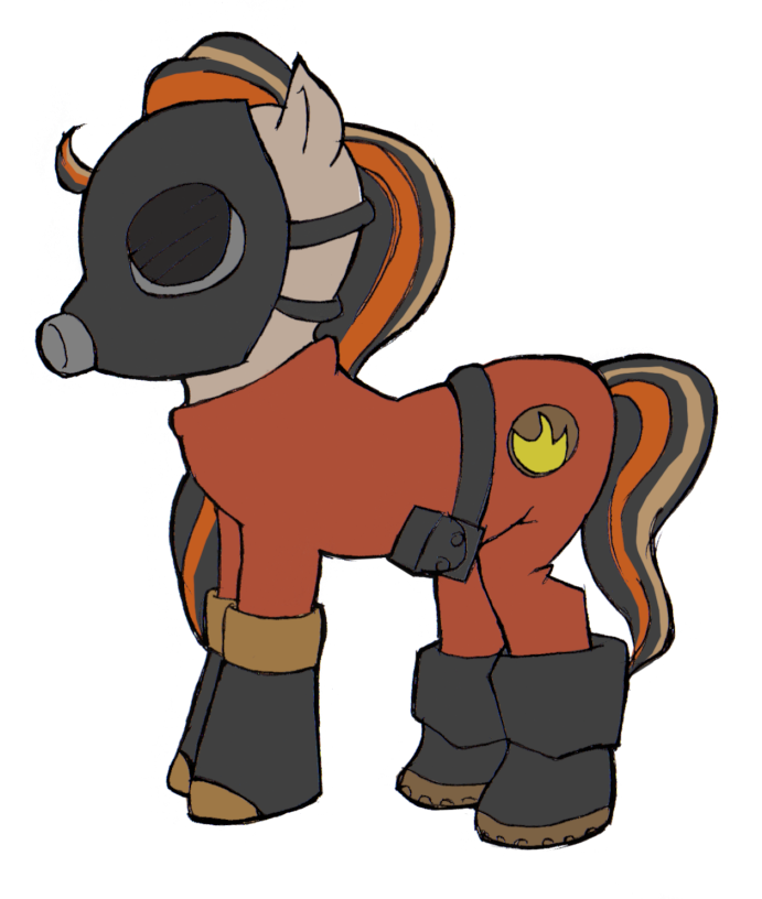 pyro (team fortress 2) drawn by djlavasurfer - Bronibooru