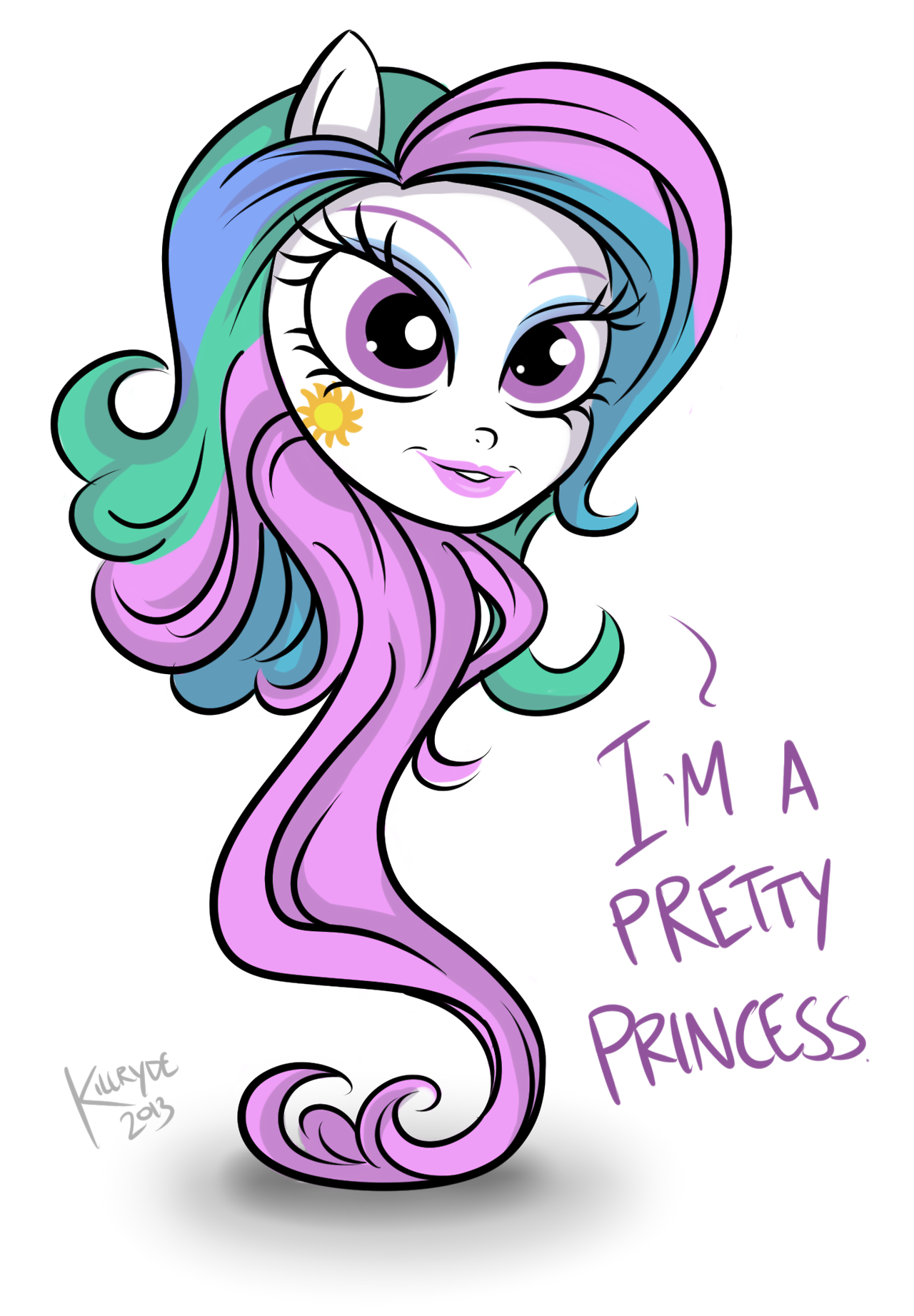princess celestia (equestria girls) drawn by killryde - Bronibooru
