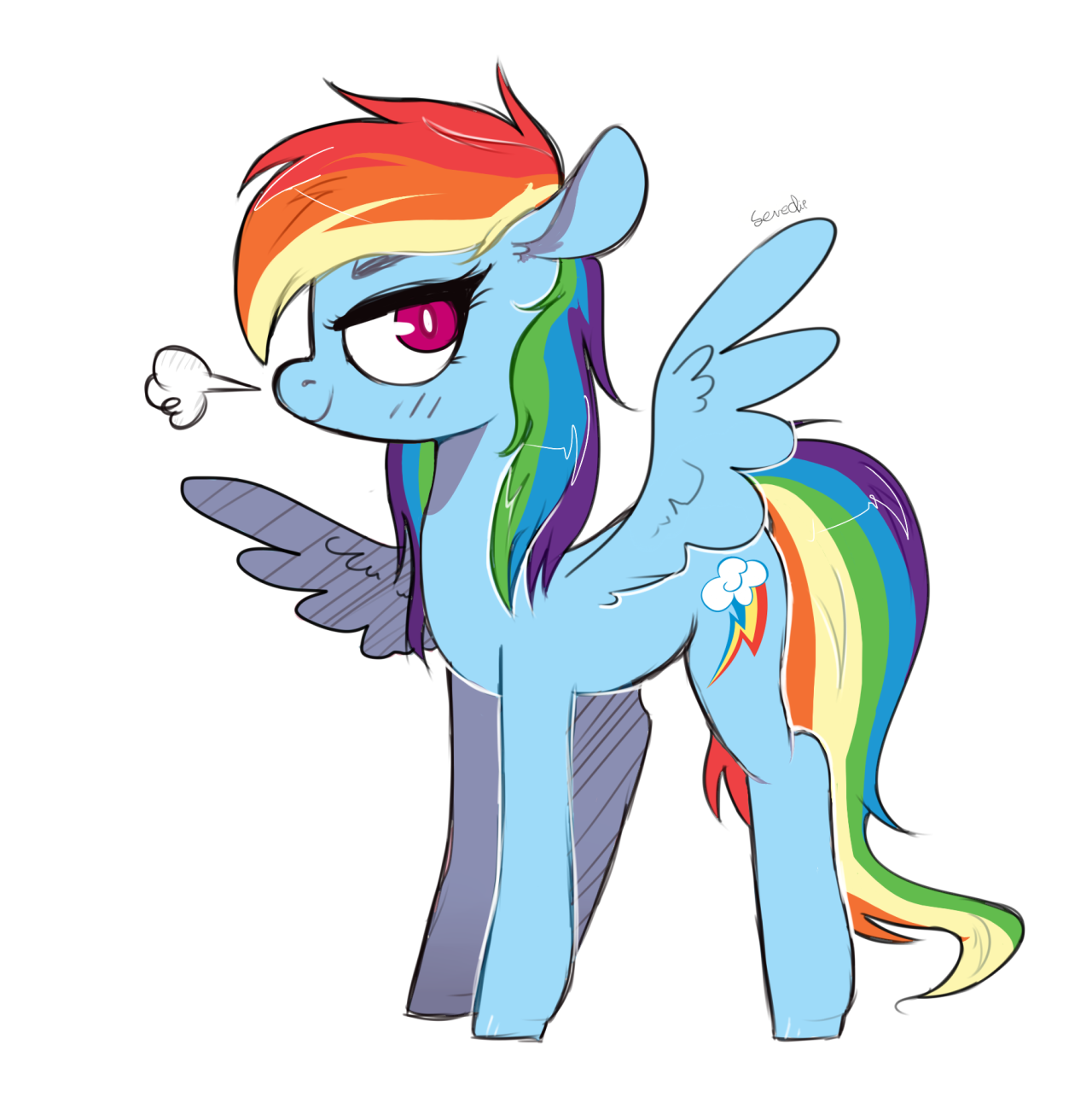 rainbow dash drawn by sevedie - Bronibooru