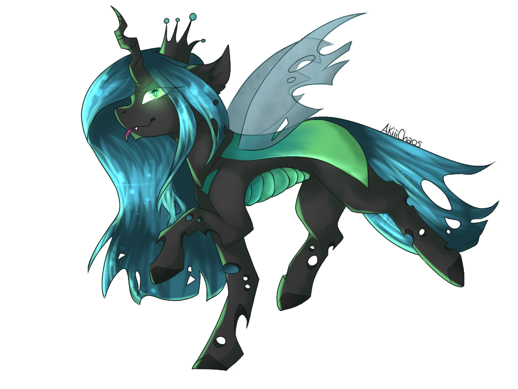 queen chrysalis drawn by akiiichaos - Bronibooru