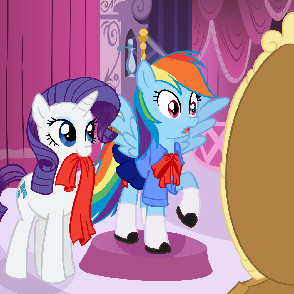 rainbow dash and rarity drawn by madmax and pacce - Bronibooru