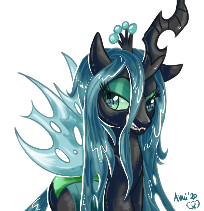 queen chrysalis drawn by avui - Bronibooru