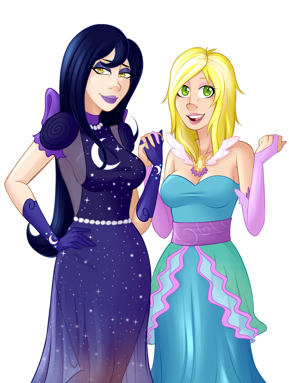 background ponies, moonlight raven, and sunshine smiles drawn by ...