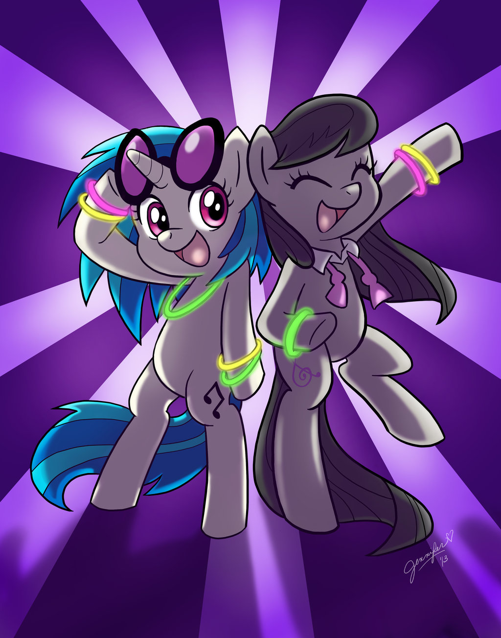 octavia melody and vinyl scratch drawn by chibi-jen-hen - Bronibooru