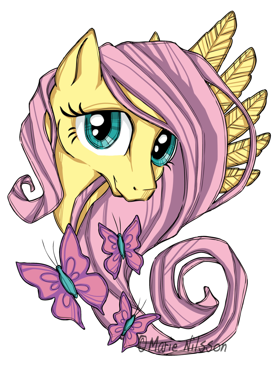 fluttershy drawn by kattvalk - Bronibooru
