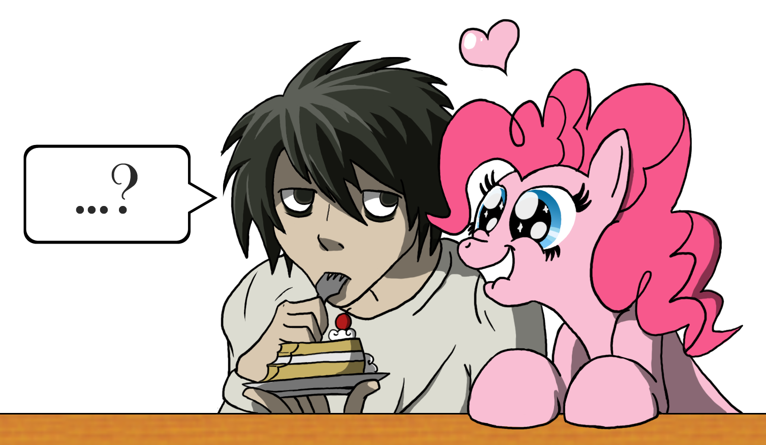 l and pinkie pie (death note) drawn by blood-asp0123 - Bronibooru