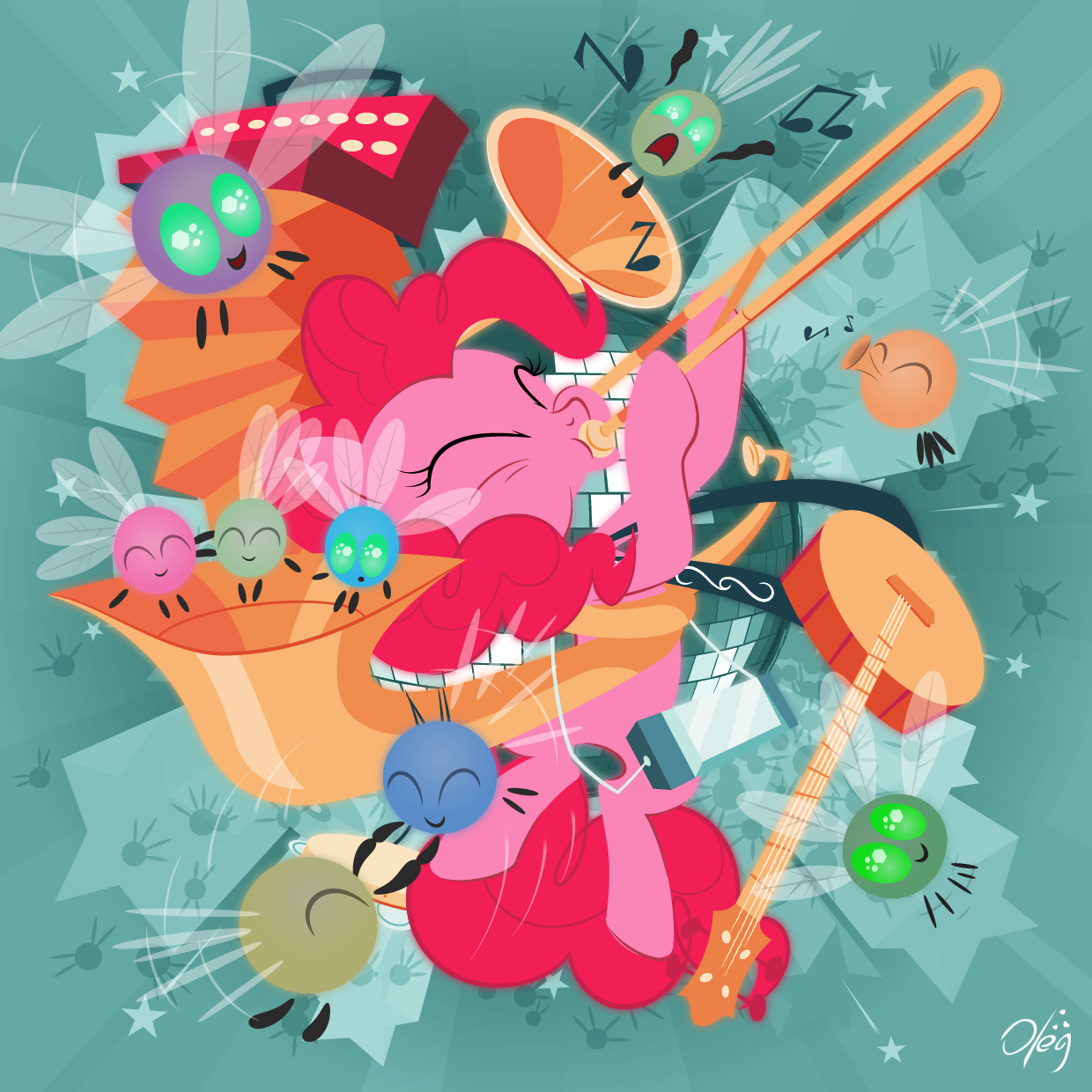 parasprite and pinkie pie drawn by oleg savoskin - Bronibooru