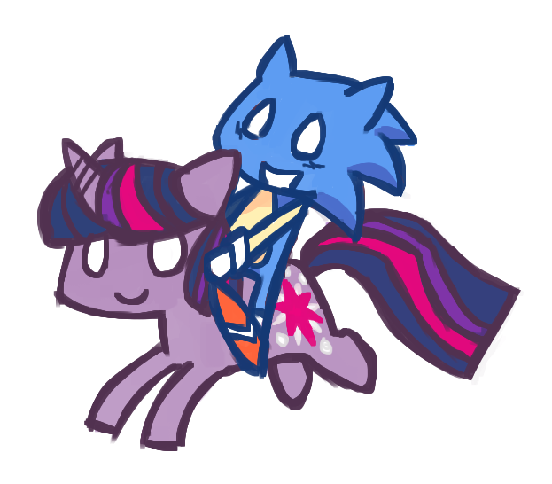 sonic and twilight sparkle (sonic the hedgehog) drawn by needsmoarg4 ...