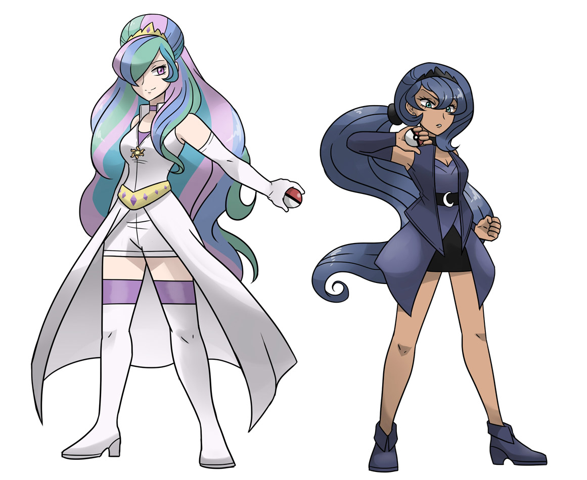 princess celestia and princess luna (pokemon) drawn by kilala97 ...