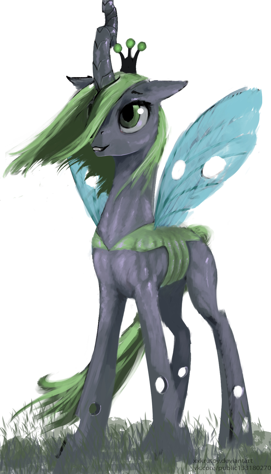 queen chrysalis drawn by xxkrutoy - Bronibooru