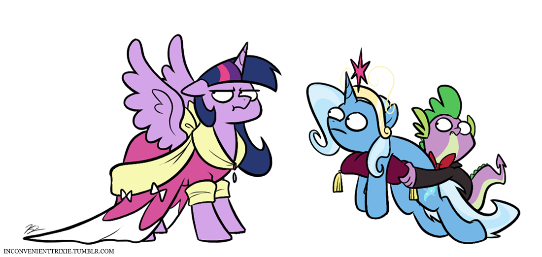princess twilight, spike, the great and powerful trixie, and twilight ...
