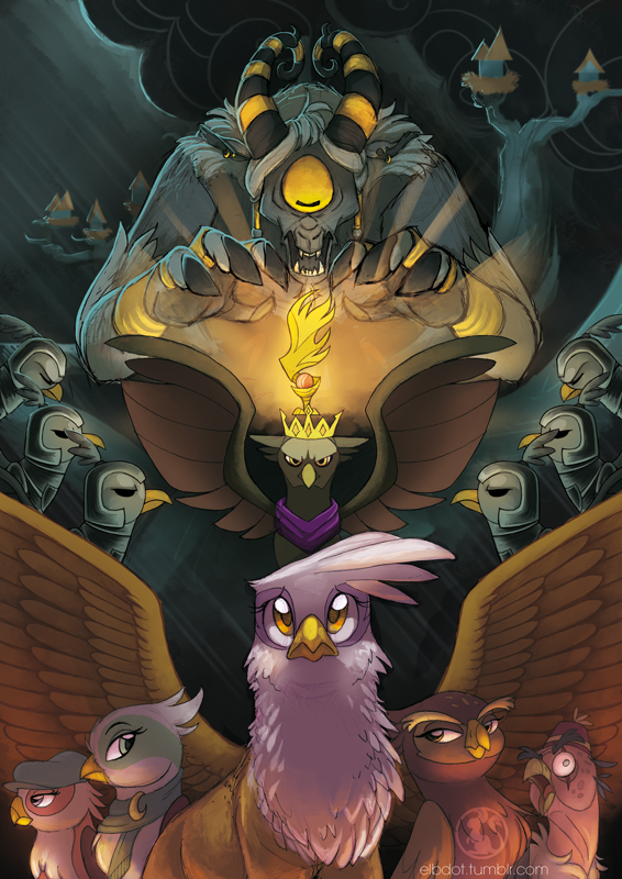 arimaspi, gilda, greta, and king grover drawn by eleanart-approved ...