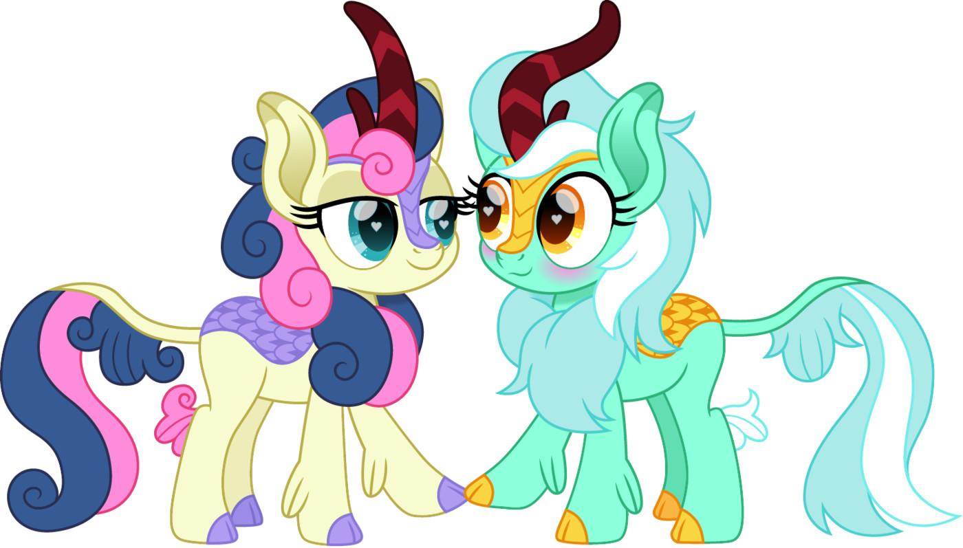 lyra heartstrings and sweetie drops drawn by cloudyglow - Bronibooru