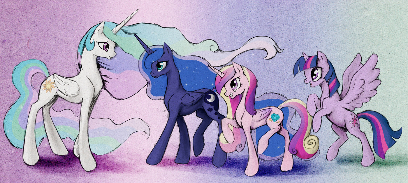 princess cadance, princess celestia, princess luna, princess twilight ...