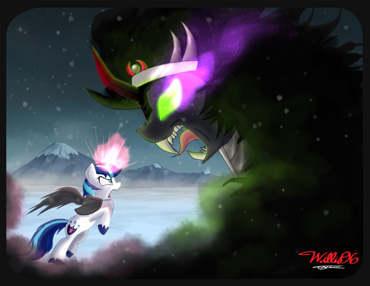 king sombra and shining armor drawn by willisninety-six - Bronibooru