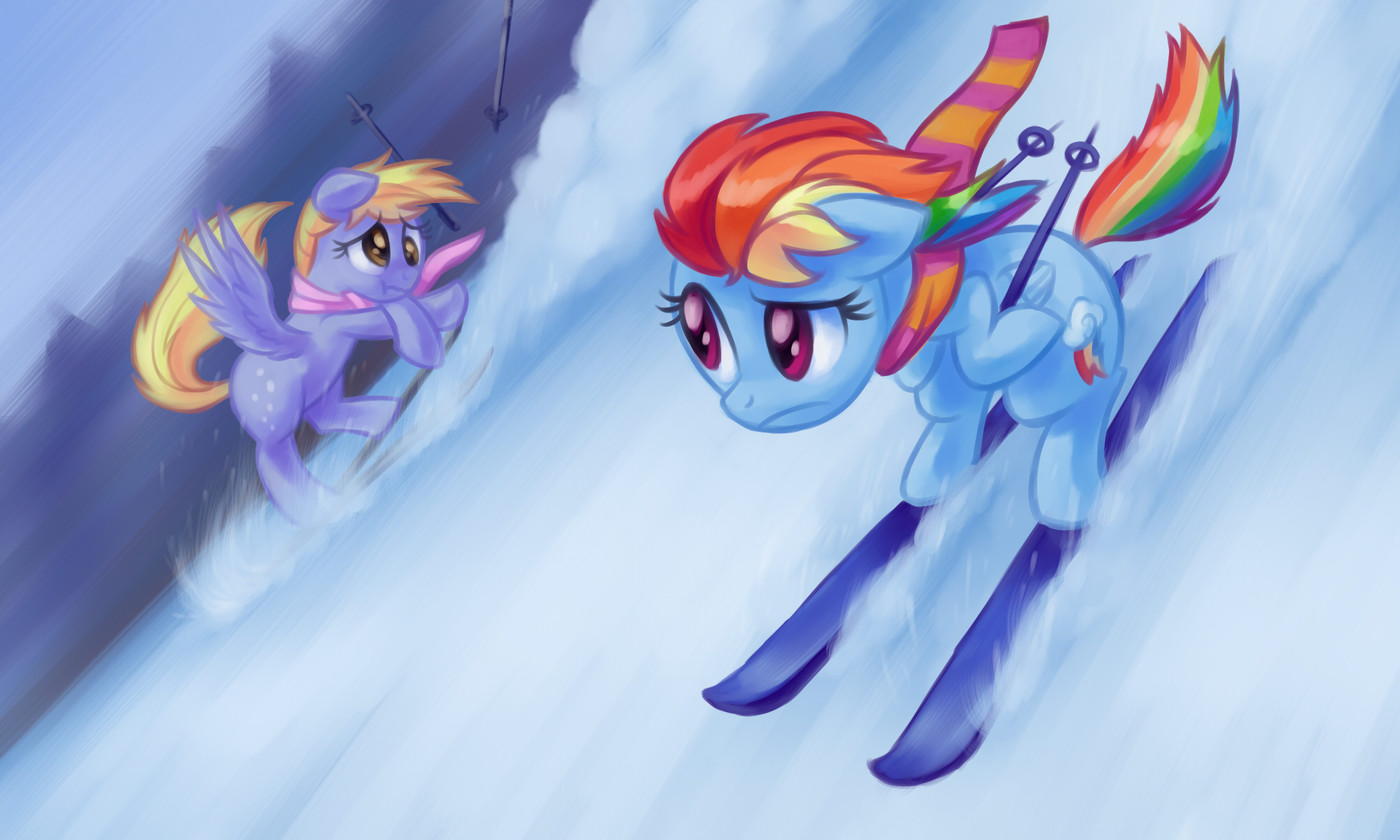 derpy hooves and rainbow dash drawn by verulence - Bronibooru