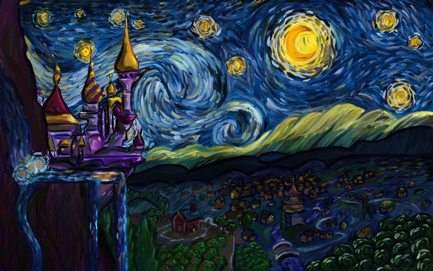 the starry night drawn by wingflyte - Bronibooru