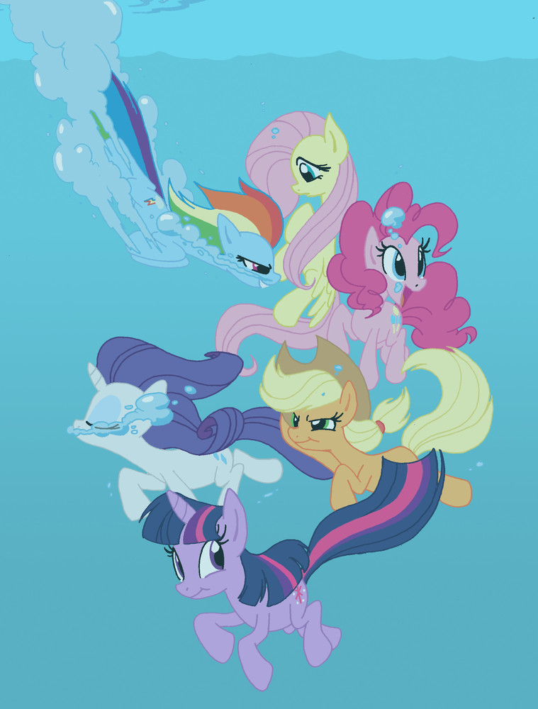 applejack, fluttershy, main six, pinkie pie, rainbow dash, and others ...