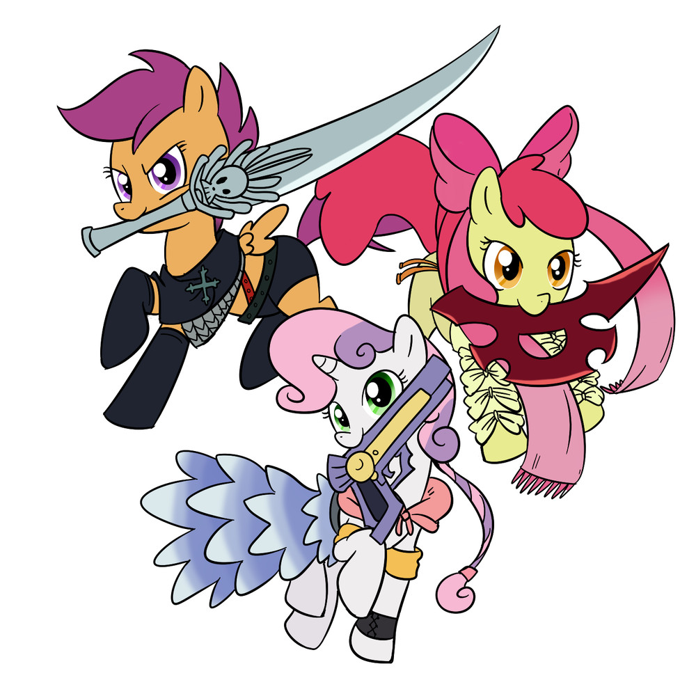 apple bloom, cutie mark crusaders, paine, rikku, scootaloo, and others ...