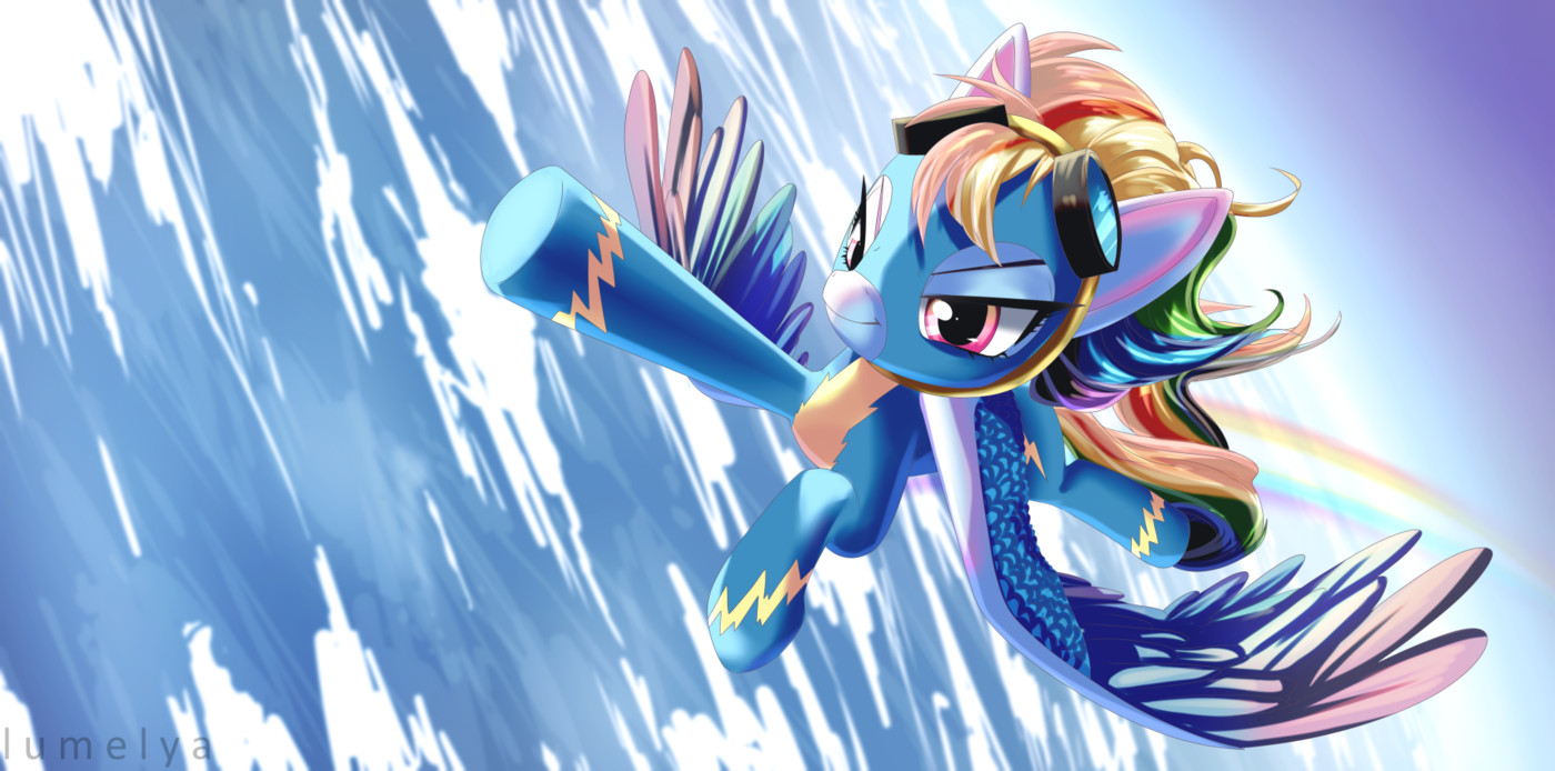 rainbow dash and wonderbolts drawn by lumelya - Bronibooru