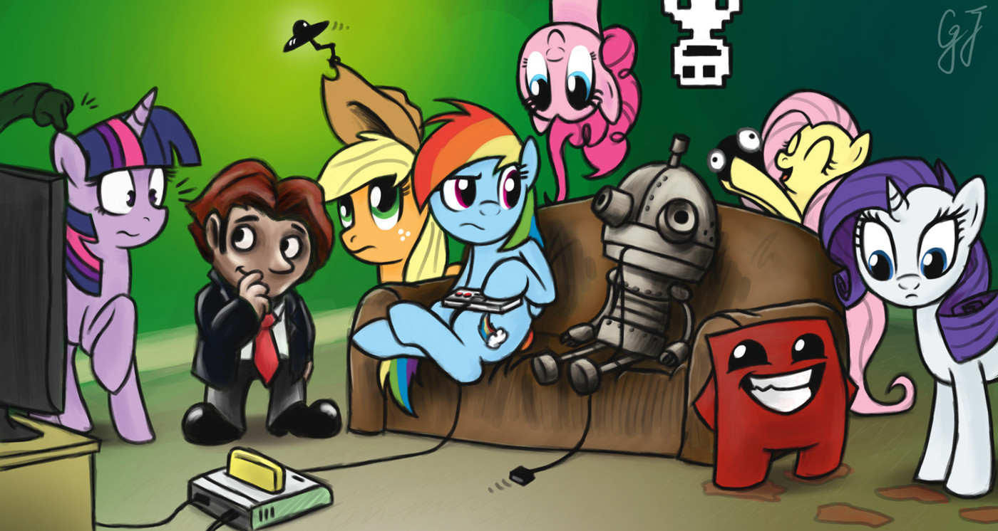 applejack, captain viridian, fluttershy, josef, main six, and others ...