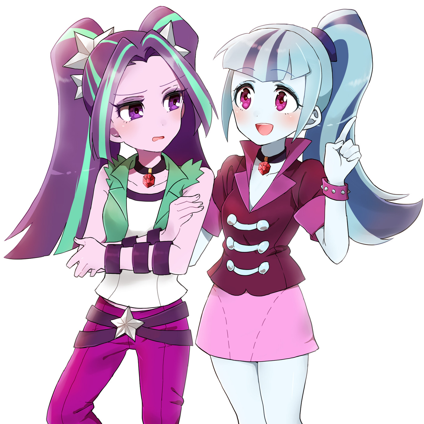 aria blaze and sonata dusk (equestria girls) drawn by merryyy87 ...