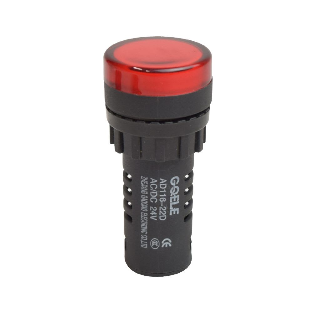 PILOTO ROJO LED 24VAC/DC INTEGRADO AD116-22D GQELE | Aragcu Perú SAC