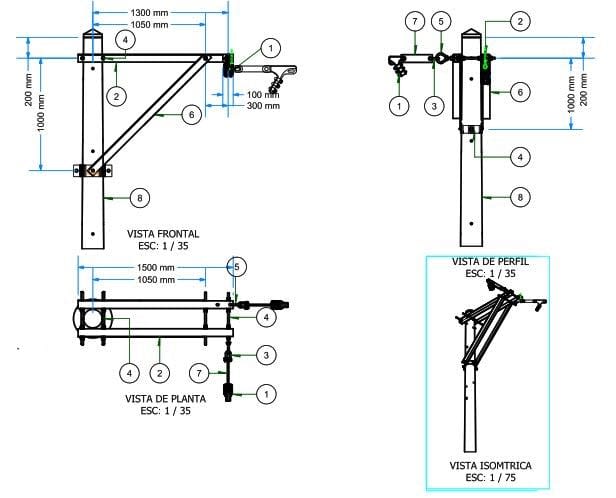 ARMADO TIPO ATPB3 TRIFASICO EN ANGULO PARA CONDUCTOR AUTOPORTANTE GALV ...