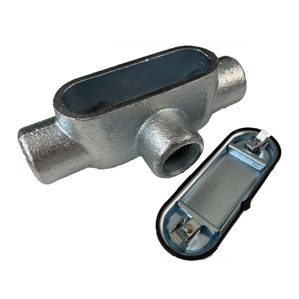 CAJA CONDULET HIERRO TIPO T 1¨, TAPA+EMPAQUE, GALVANIZADO EN CALIENTE ...