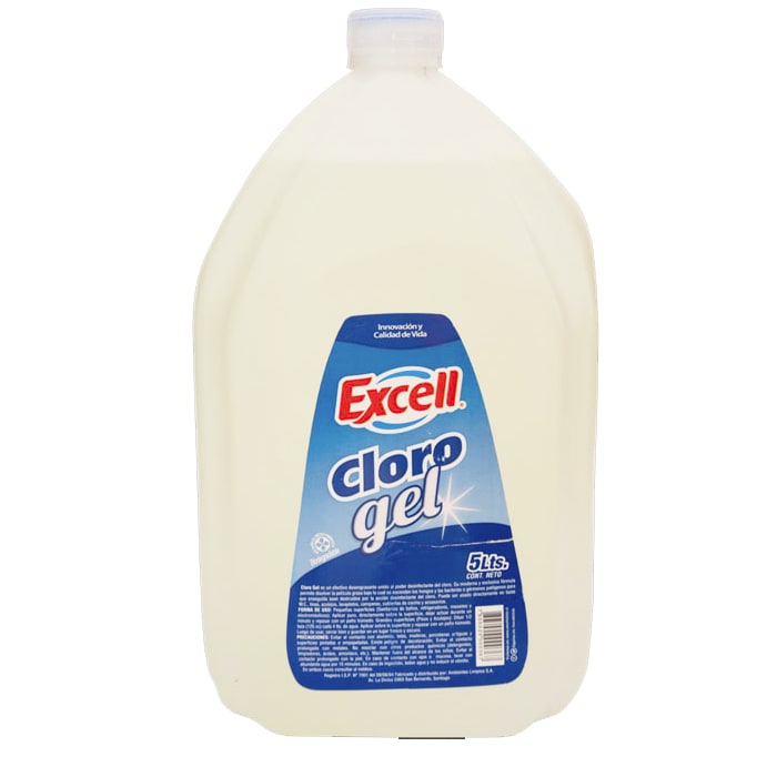 Cloro Gel Tradicional 5 Lt. Excell | Super Costo | Pañales y productos ...