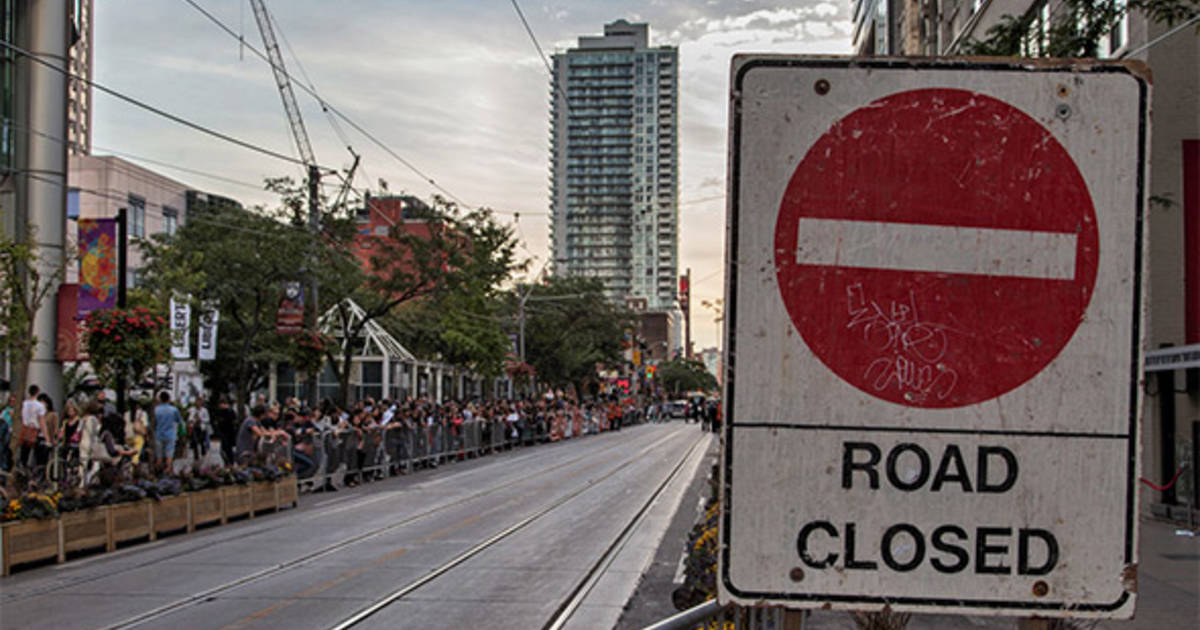 Major road closures this weekend in Toronto