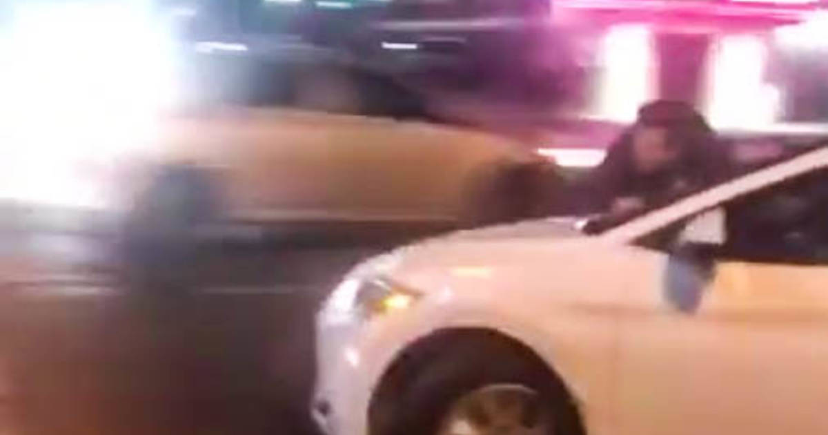Man clings to moving car in terrifying Toronto road rage video