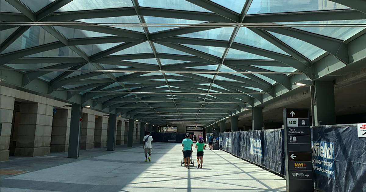 Union Station just unveiled a new glass covered pedestrian walkway