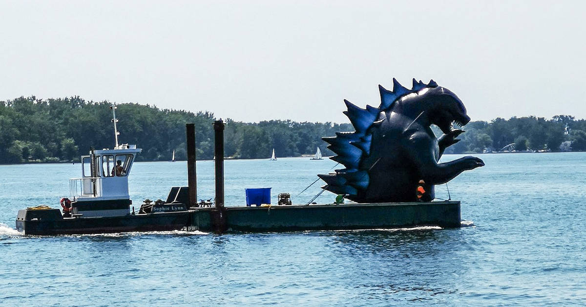 A giant Godzilla was just spotted on Toronto's waterfront