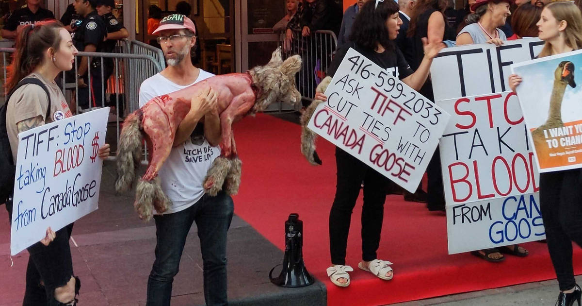 Canada Goose protest interrupts opening night of TIFF