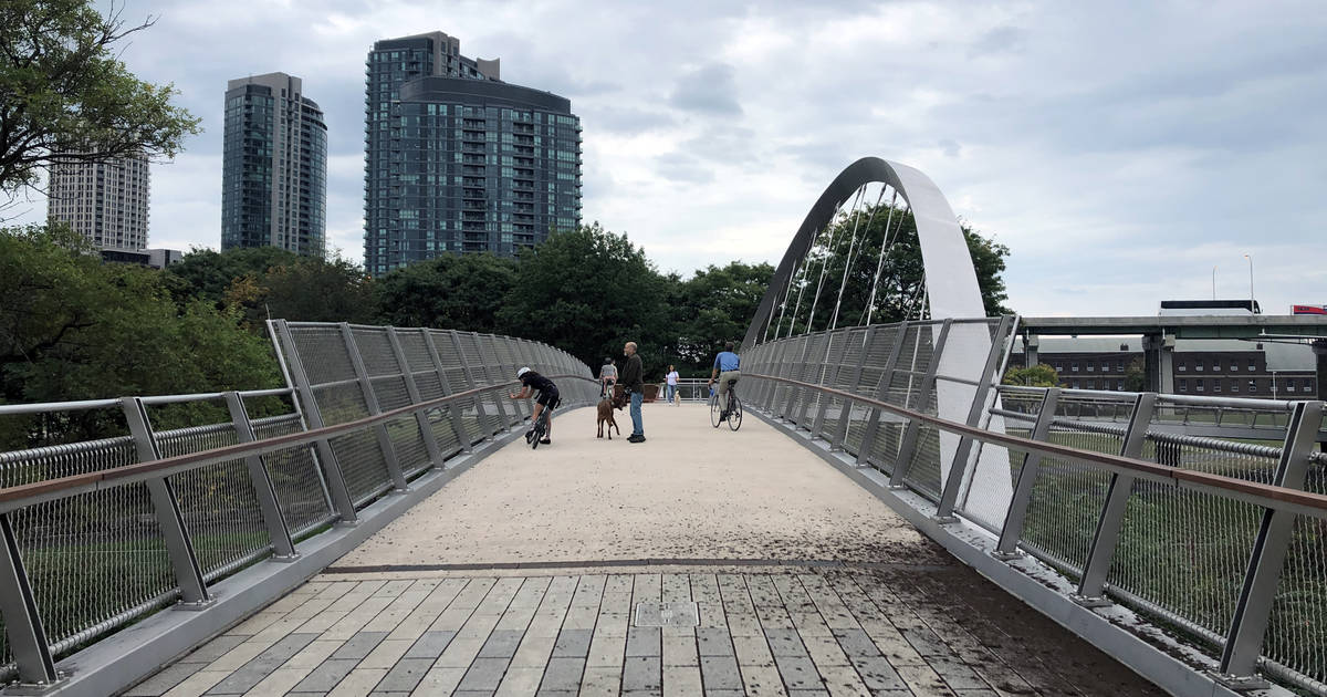 A huge new pedestrian bridge just opened in downtown Toronto