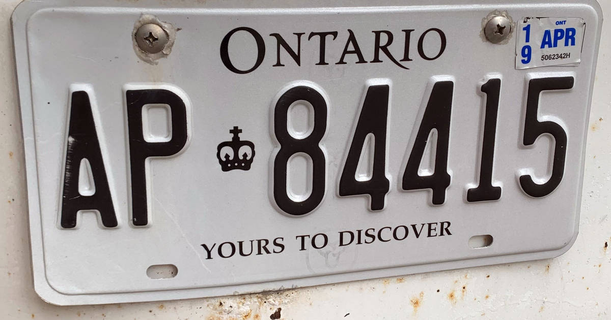 Ontario government might want to get rid of front licence plates