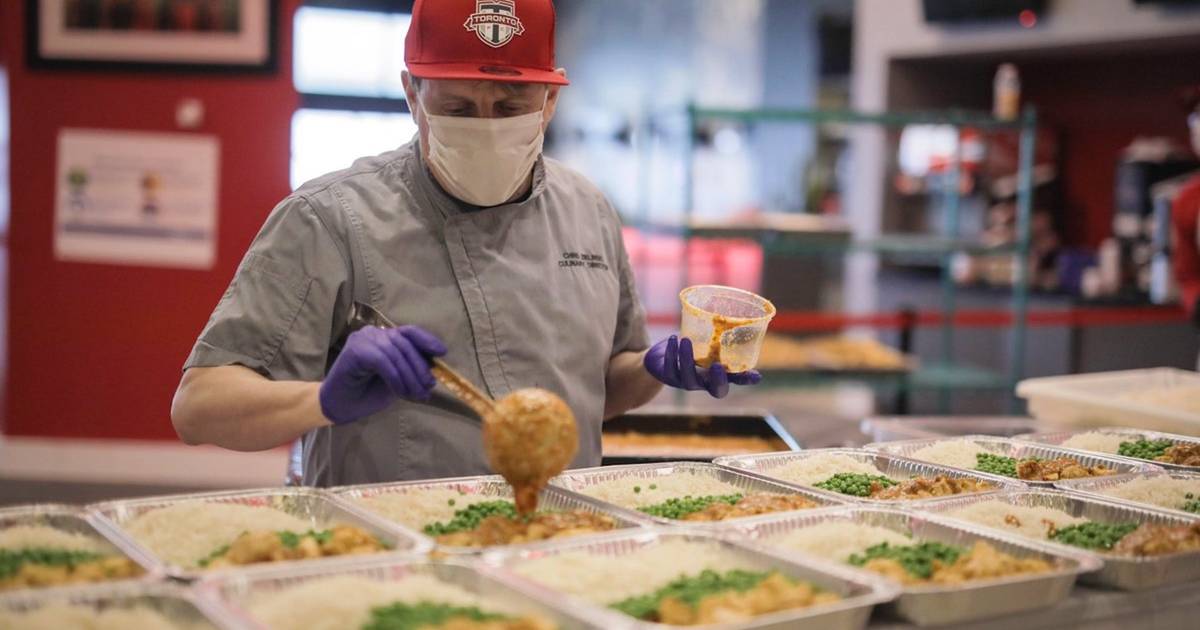 BMO Field in Toronto has been transformed into a kitchen to feed ...