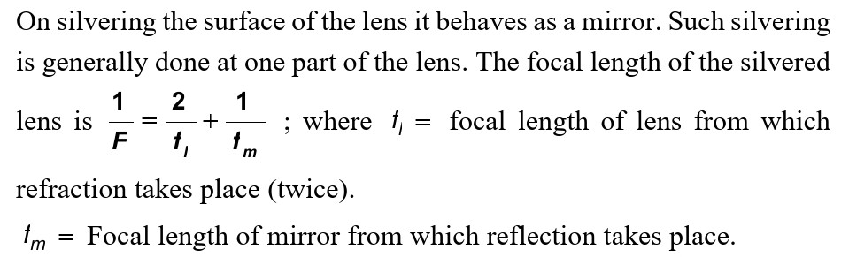 Silvering of lens | Class Eleven Physics
