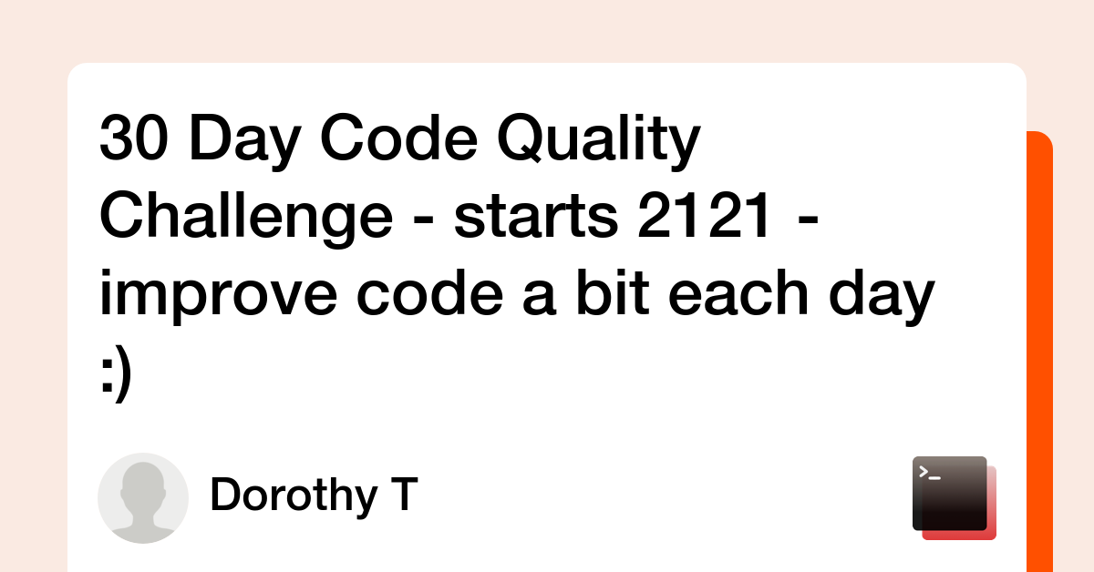 Women Make • 30 Day Code Quality Challenge - starts 2/1/21 - improve ...