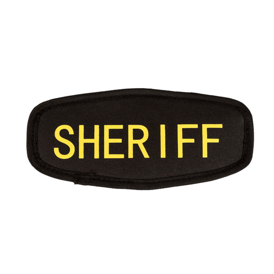 "SHERIFF" Large Embroidered Name Plate - LE Gold - Haven Gear