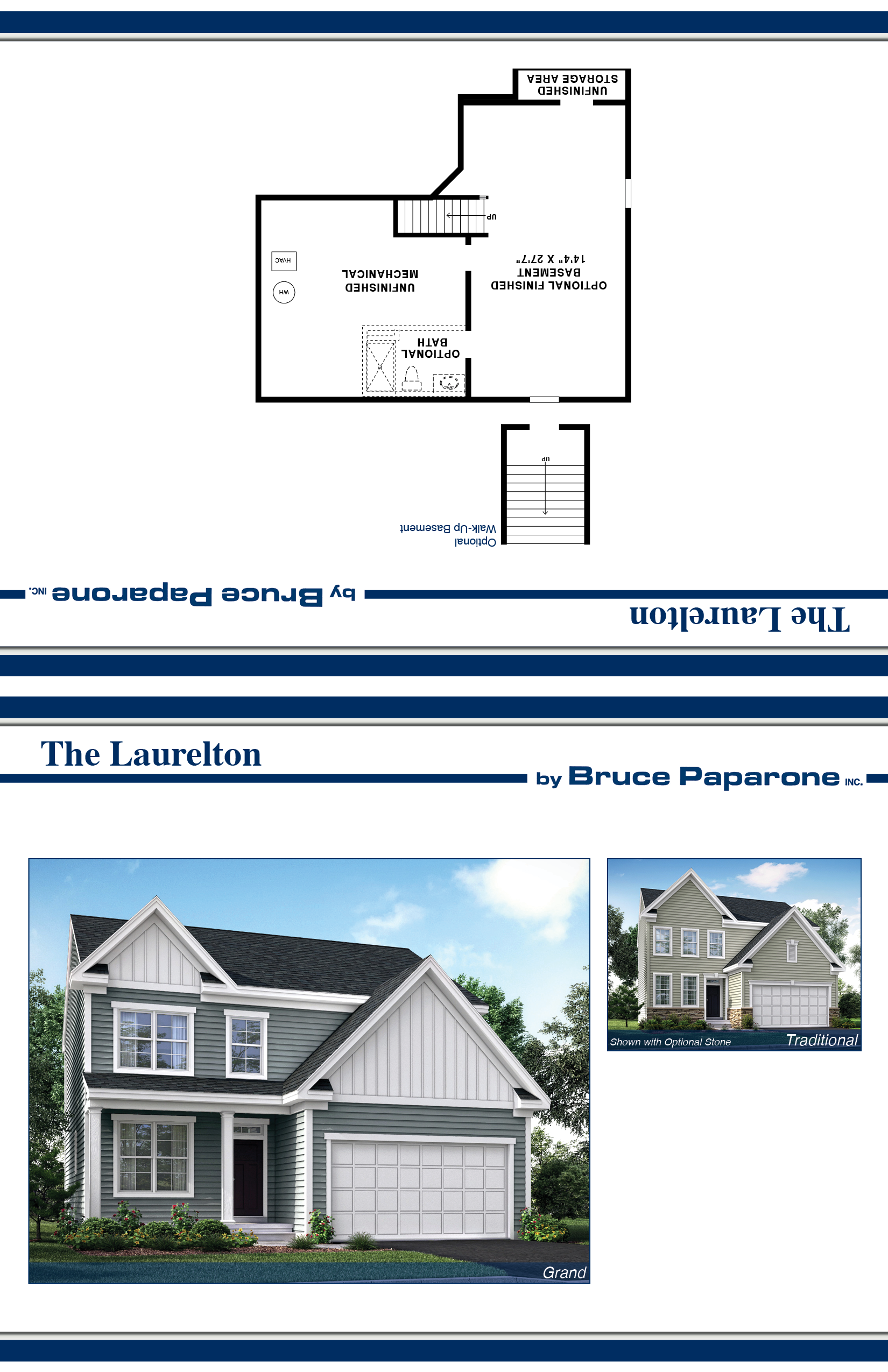 Laurelton Floor Plan | Bruce Paparone Communities, Inc.