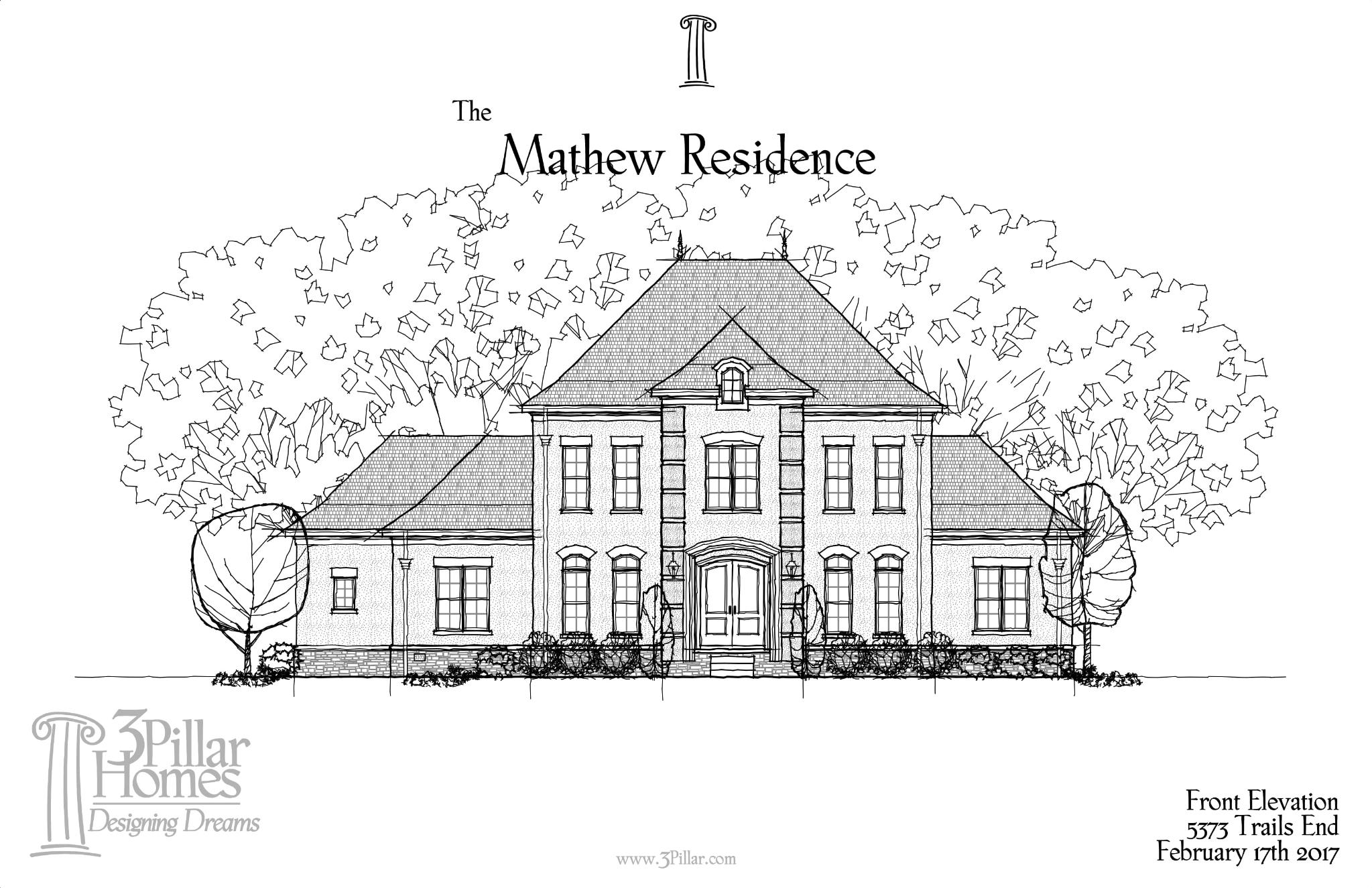 The Mathew Residence Floor Plan | 3 Pillar Homes